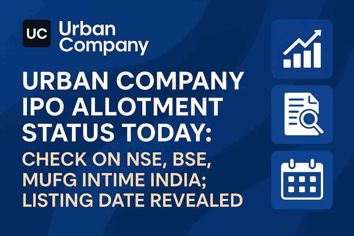 Urban Company IPO Allotment Status Today: How to Check on NSE, BSE ...